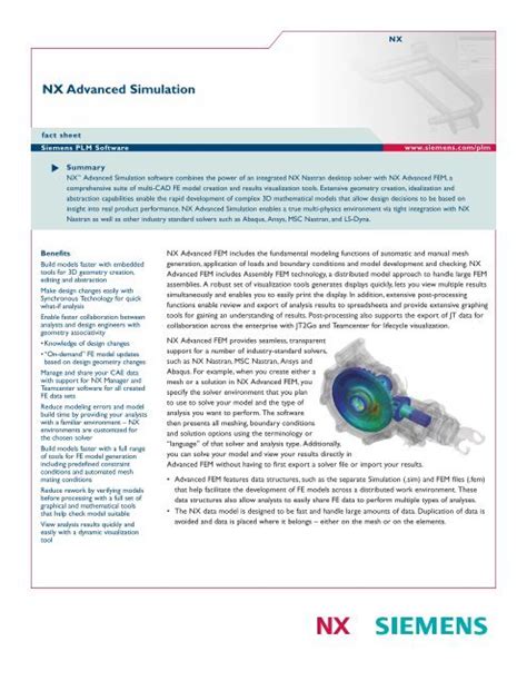 Nx Advanced Simulation