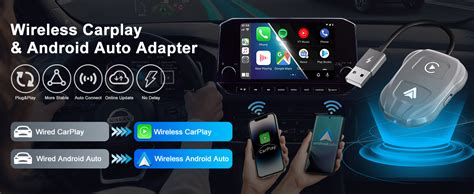 Wireless Carplay Android Auto Adapter 2 In 1 Wireless Adapter For Iphone Carplay And Android