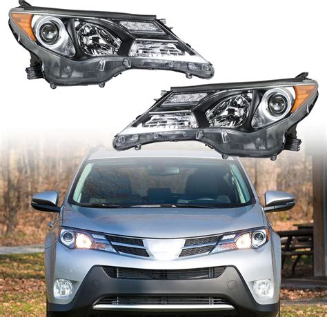Gxywady Headlights Assembly Replacement For 2013 2014 2015 Rav4 Front
