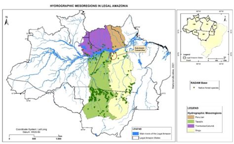 Map Indicating Native Amazonian Species Inventoried By Radambrazil Download Scientific Diagram