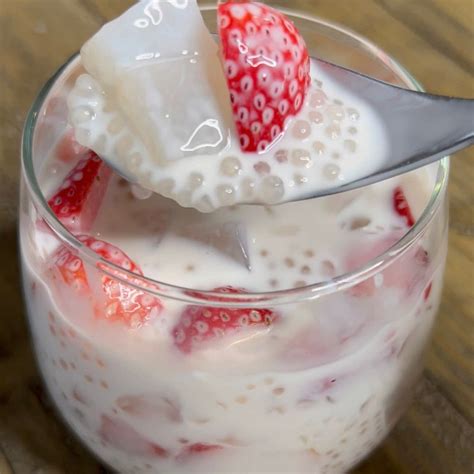 Strawberry Sago With Coconut Jellies Recipe Samsung Food App