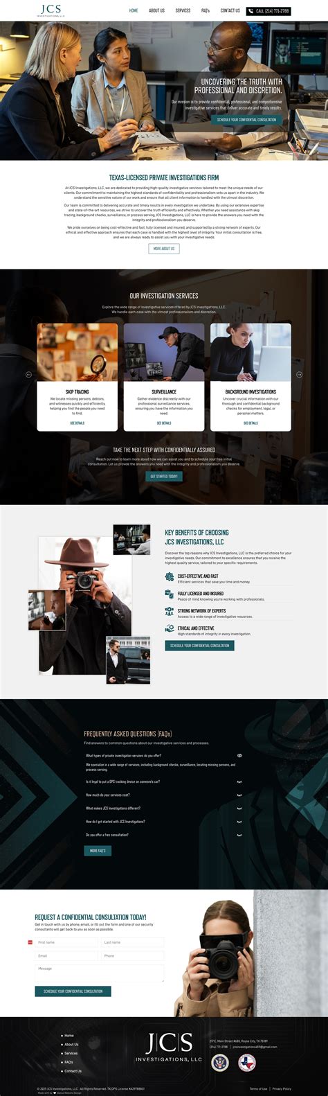 Jcs Investigators Home Bless Web Designs