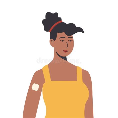 Contraception Method Vector Flat Female African Character With