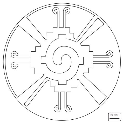 Mayan Drawings Maya Mask Clipartmag Sketch Coloring Page