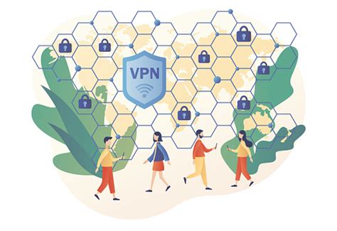 Konsep Layanan Vpn Jaringan Pribadi Virtual Keamanan Cyber Lalu Lintas Web Yang Aman