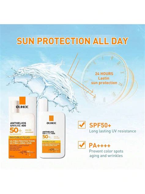 كريم واقي من الشمس 50 مل Spf50 حماية قوية مقاوم للماء ومقاوم للعرق