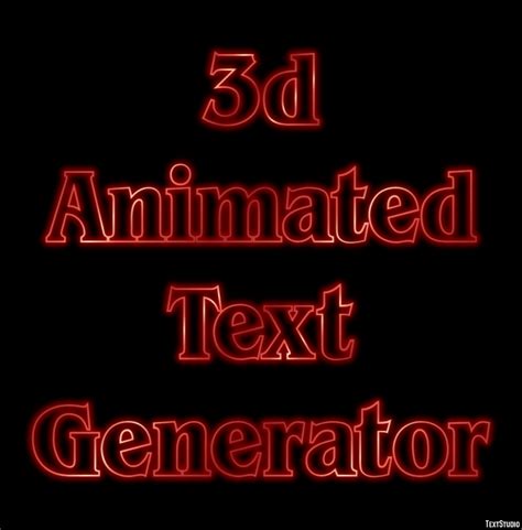 3d Animated Text Generator Text Effect And Logo Design Font