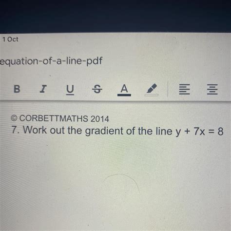 Corbettmaths Gradient Answers