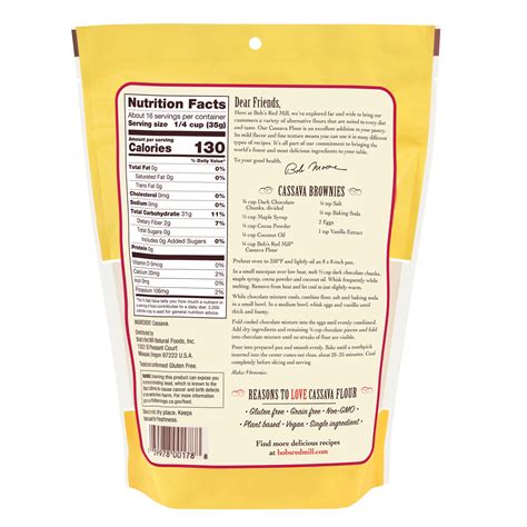 Bobs Red Mill Grain Free Cassava Flour 567 G Online At Best Price