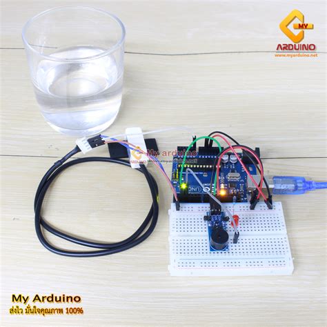 สอนใช้งาน Arduino เซ็นเซอร์วัดระดับน้ำของเหลวแบบไร้สัมผัส Liquid Level Water Level Sensor ขาย
