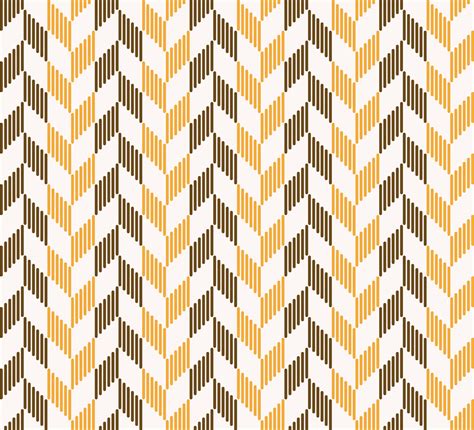 Modern Herringbone Chevron Pattern From Small Line Shape Brown Yellow
