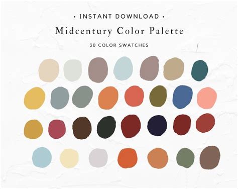 Autumn Procreate Color Palette Ipad Hex Code Fall Color Palette Swatches Instant Download