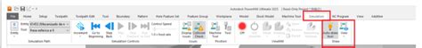 how to simulate the nc program with auto draw tool in powermill
