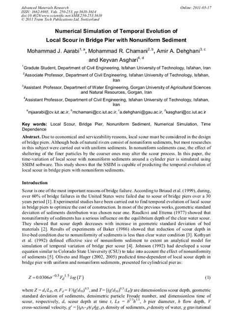 Numerical Simulation Of Temporal Evolution Of Local Scour In Bridge