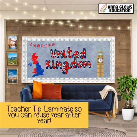 Uk Flag British Bulletin Board Display Letters United Kingdom Classroom