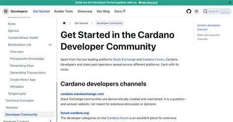 Get Started In The Cardano Developer Community Cardano Developer Portal