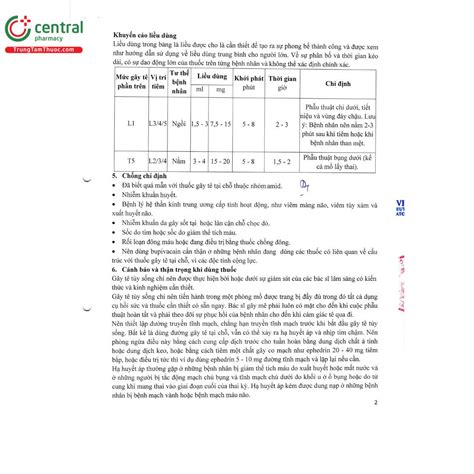 Thuốc Regivell 5mgml Gây Tê Tủy Sống Tác Dụng Kéo Dài