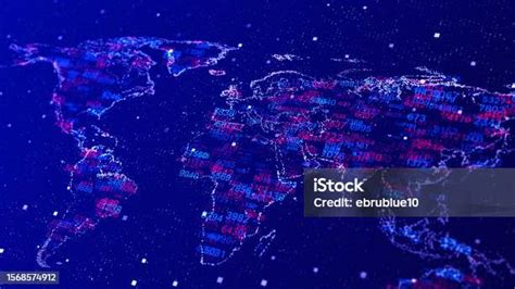 세계 지도 배경입니다 지구 주위의 미래 지향적인 글로벌 연결 0명에 대한 스톡 사진 및 기타 이미지 0명 3차원 형태 가리키기 Istock