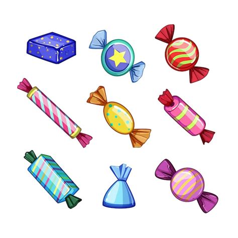 Premium Vector Candy Set Cartoon Vector Illustration