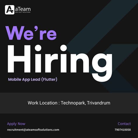 Flutterjobs Mobileapplead Hiring Flutter Ios Android Teamlead
