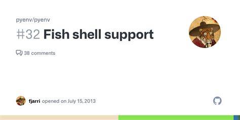 Fish Shell Support · Issue 32 · Pyenvpyenv · Github