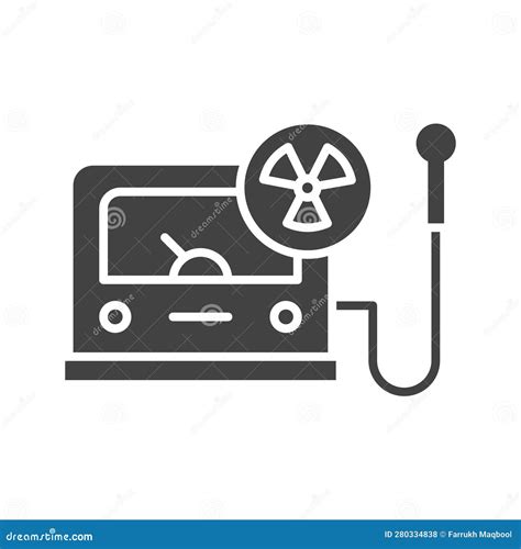 Radiation Detector Icon Vector Image Stock Vector Illustration Of Monitoring Detection