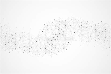 Global Network Connections With Points And Lines Wireframe Background Abstract Connection