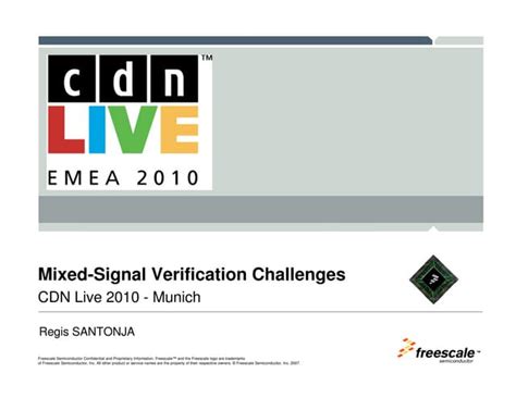 Mixed Signal Verification Challenges Slides Pdf Computer Software And Applications Computing
