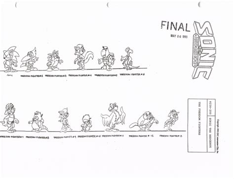 Sonic The Hedgehog Satam 1993 Part 1 Model Sheets Turnarounds