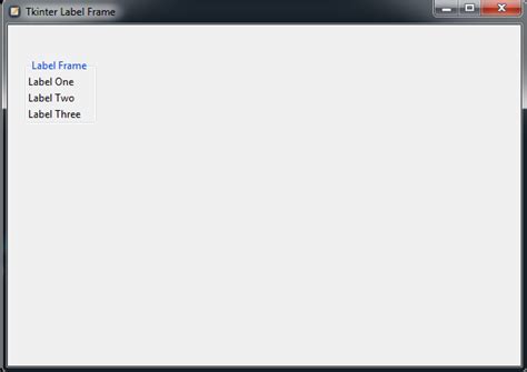 Python Tkinter Creating Label Frame Codeloop