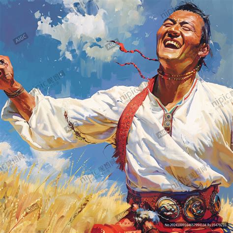 Ai创作图朝鲜田间人物大米插画 藏民青稞田 手绘藏族小伙 布朗族男插画 不丹广告不丹插画 蒙古族男插画 收割青稞插画 藏族收割者 藏民插画 农民形象画 藏族男孩插画 丰收的喜悦手绘 蒙古摔跤手