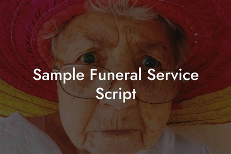 Sample Funeral Service Script Eulogy Assistant