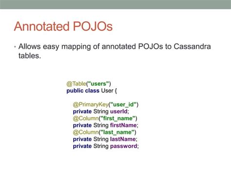 Spring Data Cassandra Ppt
