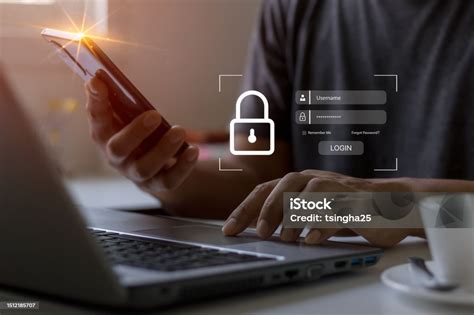 Login User Cyber Security In Twostep Verification Concept Information Security And Encryption