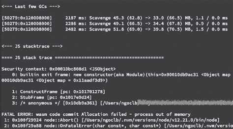 Node M Fatal Error Wasm Code Commit Allocation Failed Process Out Of Memory Ngoclb