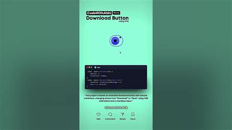 Create Download Button Using Css Css3code Css Shorts Shortsfeed