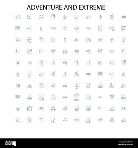 Adventure And Extreme Icons Signs Outline Symbols Concept Linear