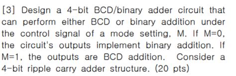 Solved 3 Design A 4 Bit Bcdbinary Adder Circuit That Can