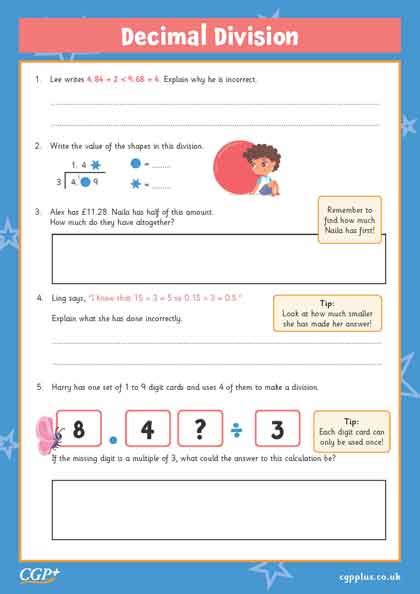 Division With Decimal Numbers — Problem Solving Foundation Year 6 Cgp Plus