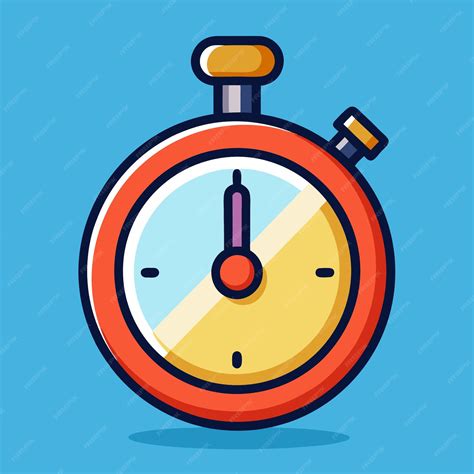 Stopwatch Timer Cartoon Icon Fun And Playful Vector For Time Management And Sports Themes