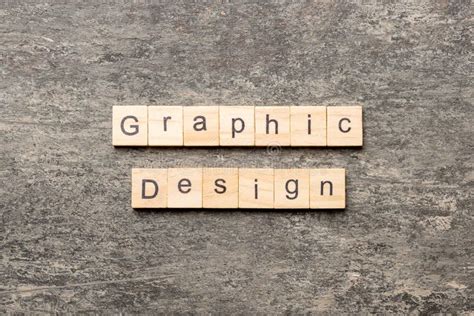 Graphic Design Word Written On Wood Block Graphic Design Text On
