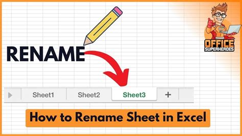 how to rename sheets in excel youtube