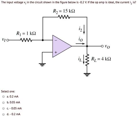 the input voltage v in the circuit shown in the figure below is 0 2 v