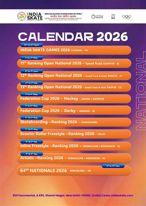 Calendar 2026 Rsfi