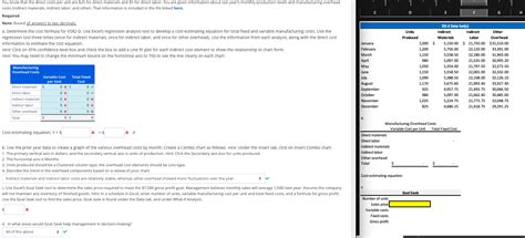 A Determine The Cost Formula For 6582 D ﻿use Excels