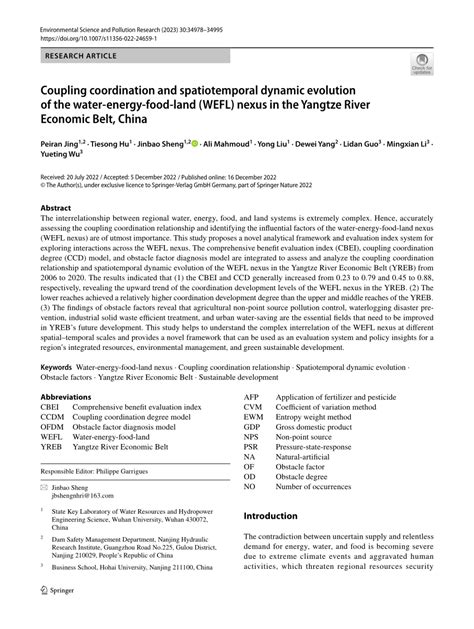 Pdf Coupling Coordination And Spatiotemporal Dynamic Evolution Of The
