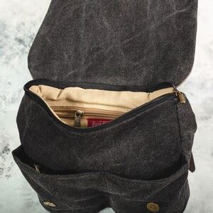 Small Leather Black Backpack Etsy