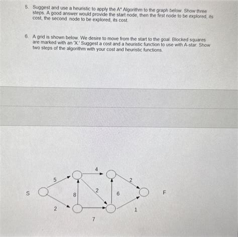 [solved] 5 suggest and use a heuristic to apply the a al