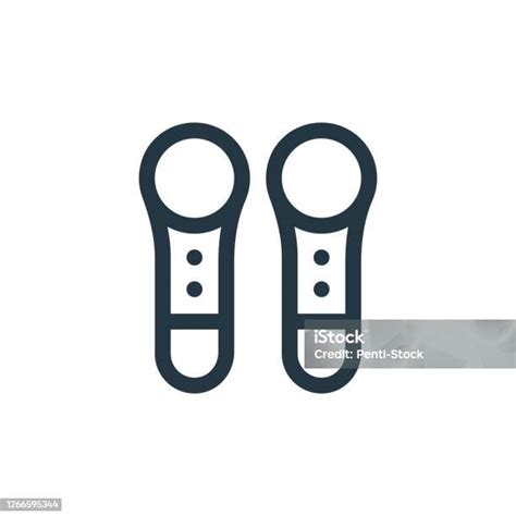 흰색 배경에 격리 된 Vr 벡터 아이콘 개요 웹 사이트 디자인 및 모바일 응용 프로그램 개발을위한 얇은 라인 Vr 아이콘 얇은 선 Vr 윤곽선 아이콘 벡터 일러스트레이션