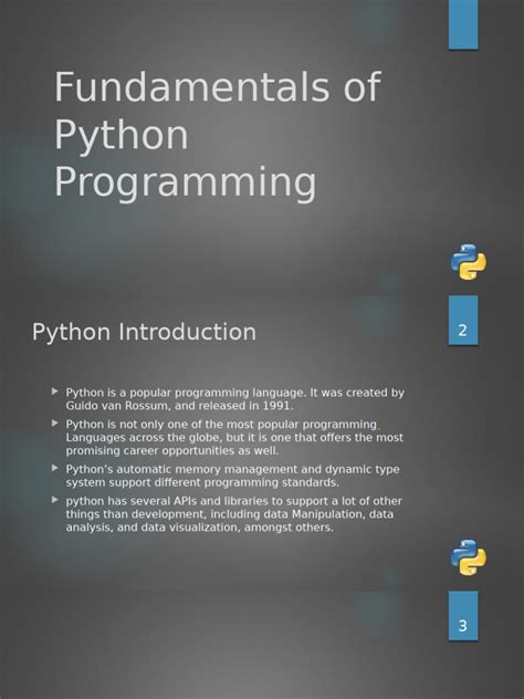 Fundamentals Of Python Programming Pdf Data Type Python